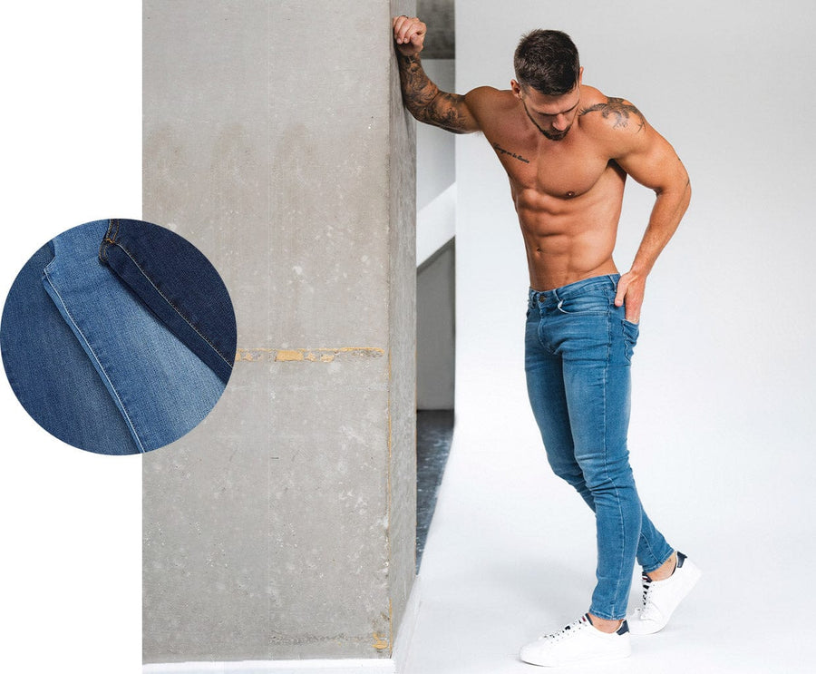 Muscle Fit Jeans in Dark Grey - TAILORED ATHLETE - ROW